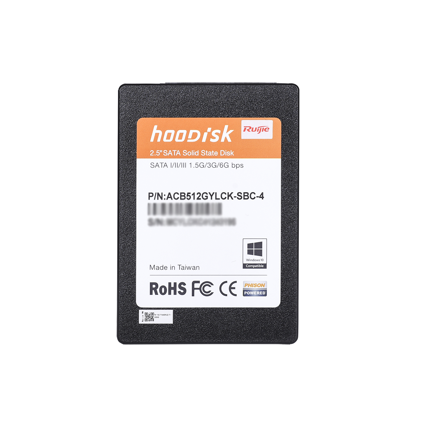 终端SSD固态硬盘，512GB，2.5英寸，SATA3.0接口，群联Phison，ACB512GYLCK-SBC-4，V-57160527-000